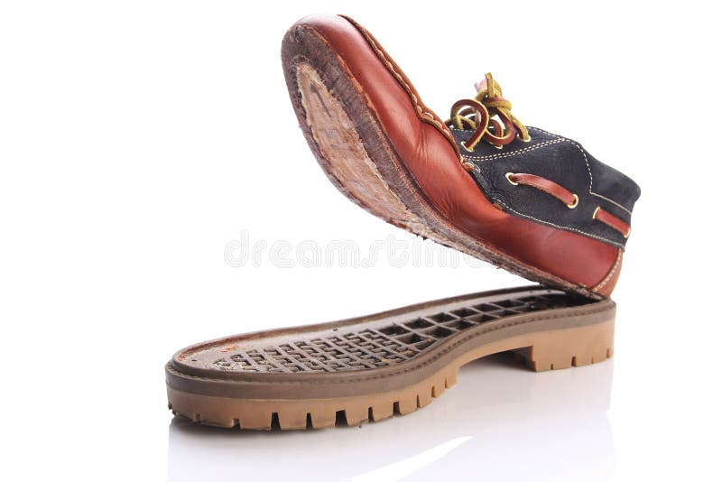 Torn shoe stock photo. Image of used, dusty, torn, abandoned - 53906680