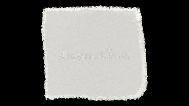 Torn Square Paper Scrap Ripped Blank Animated Texture Loop with Alpha ...