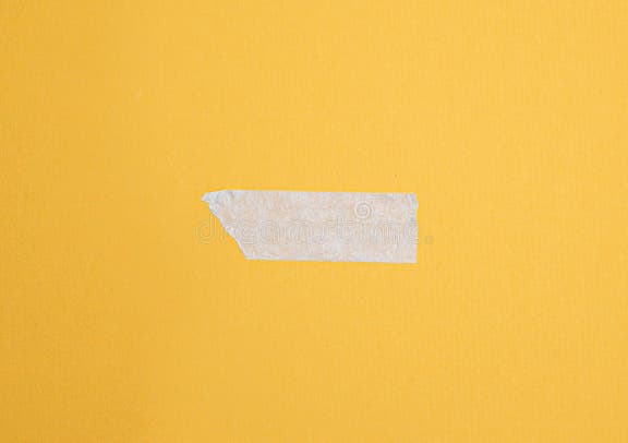 Single Piece of Translucent White Masking Tape on a Bright Orange ...