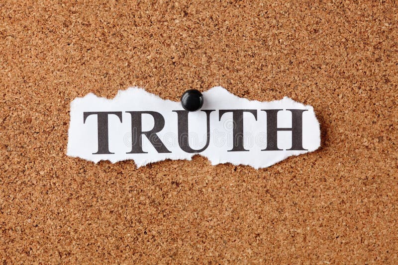 Torn Truth stock image. Image of truth, corkboard, single - 44866499