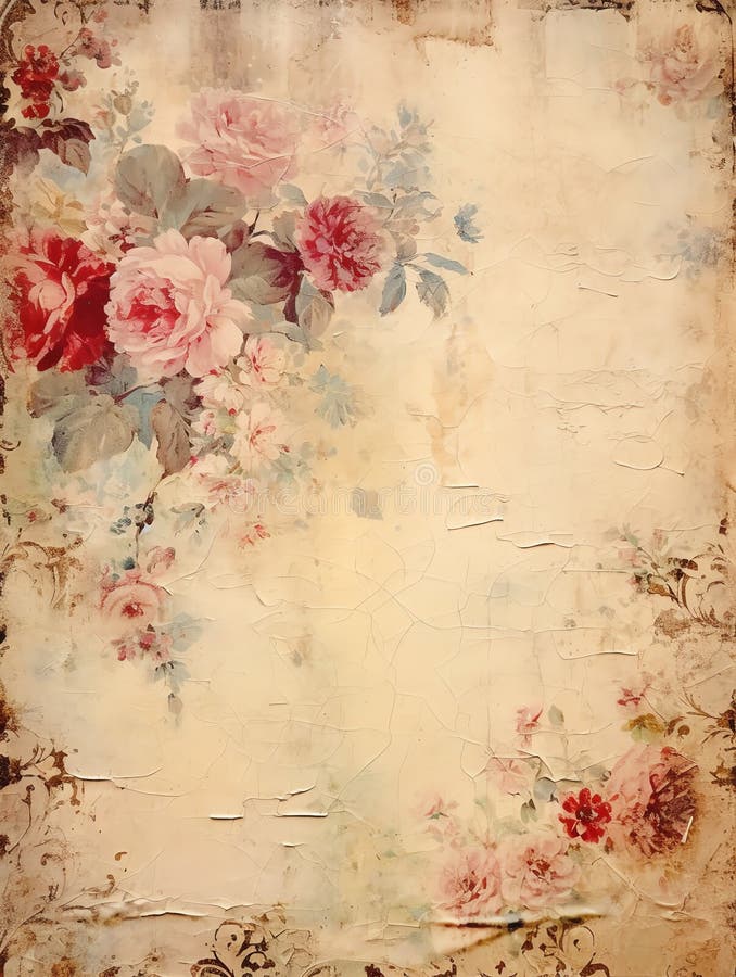 Torn Vintage Wallpaper Background Crafting Scrapbooking, Design ...