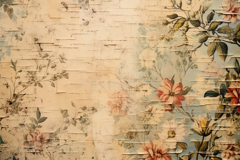 Torn Vintage Wallpaper Background Crafting Scrapbooking, Design ...