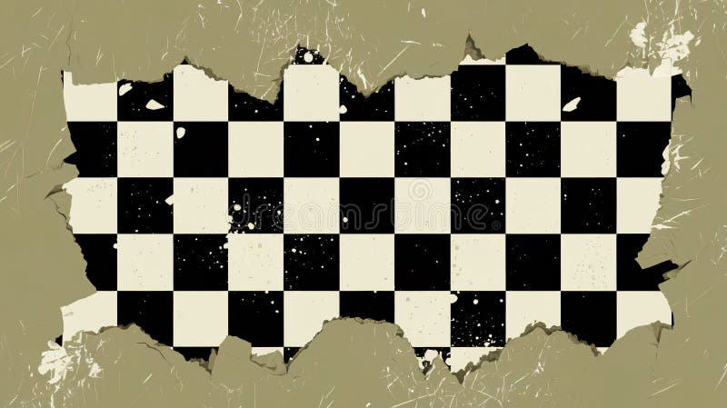 Torn Wall Revealing Checkered Pattern, Abstract High Quality Image ...