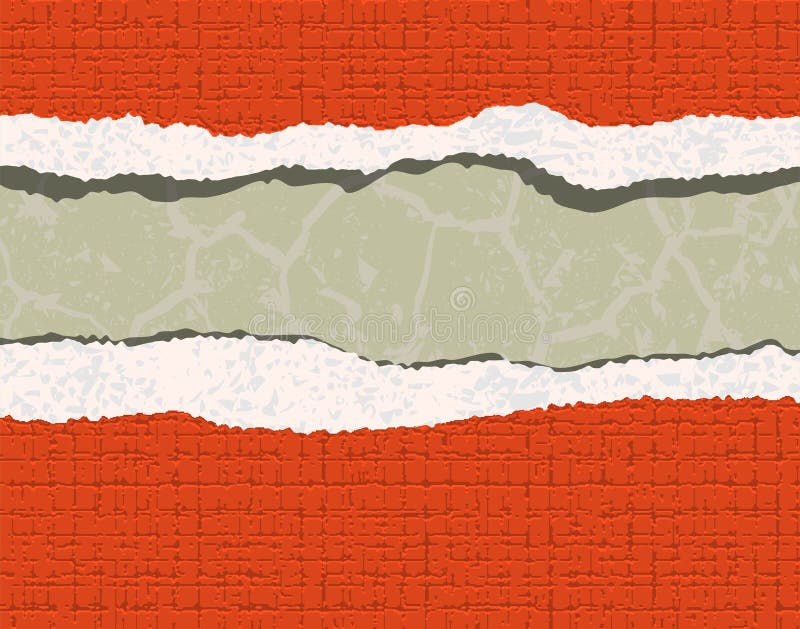 Torn wallpaper stock vector. Illustration of plaster, tattered - 3301577