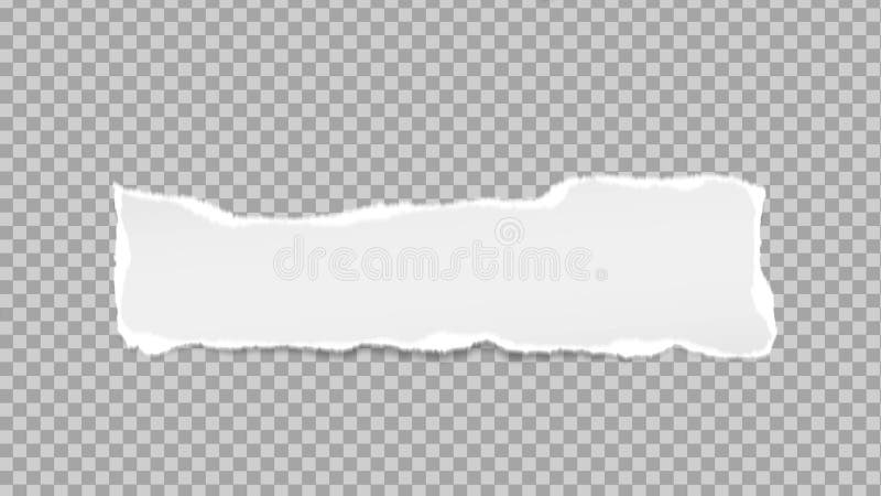 Torn of White Animated Note, Notebook Paper Strips and Pieces on Grey ...