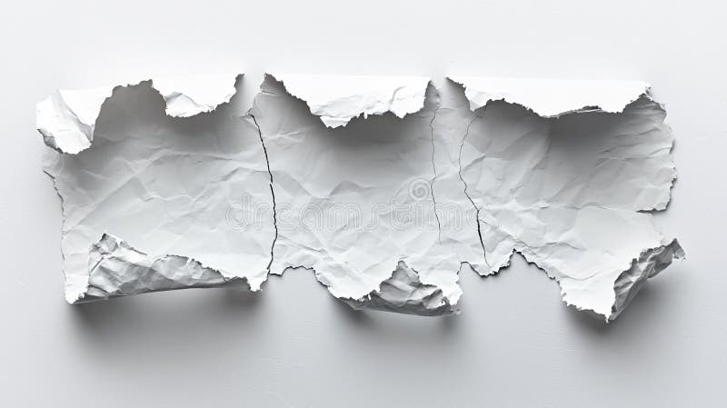 Torn White Crumpled Paper Texture Background Stock Illustration ...