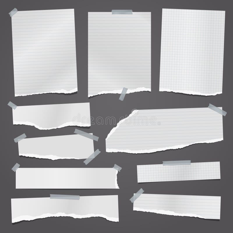 Piece Torn Lined Paper Stock Illustrations – 570 Piece Torn Lined Paper ...