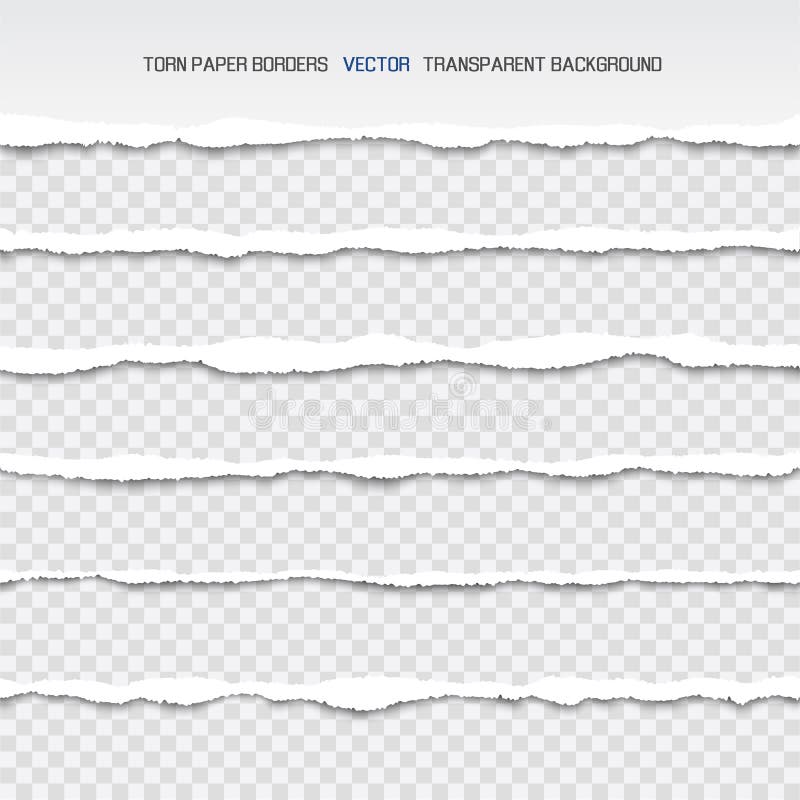 Torn White Paper Borders Illustrations Stock Vector - Illustration of ...