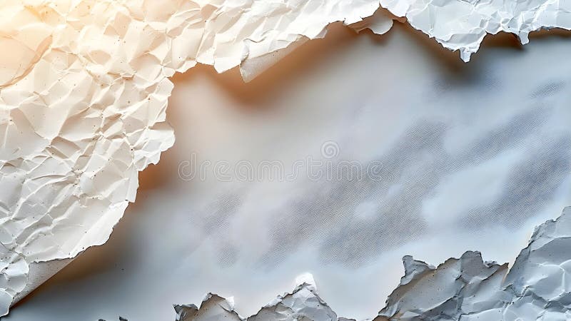 Torn White Paper Collection with Copy Space Vintage Style Isolated View ...