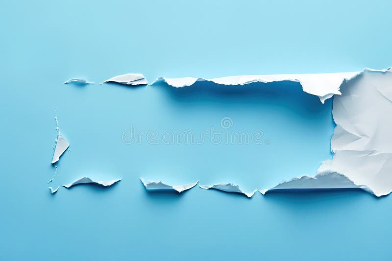 Torn White Paper with Jagged Edges . Stock Image - Image of emotion ...