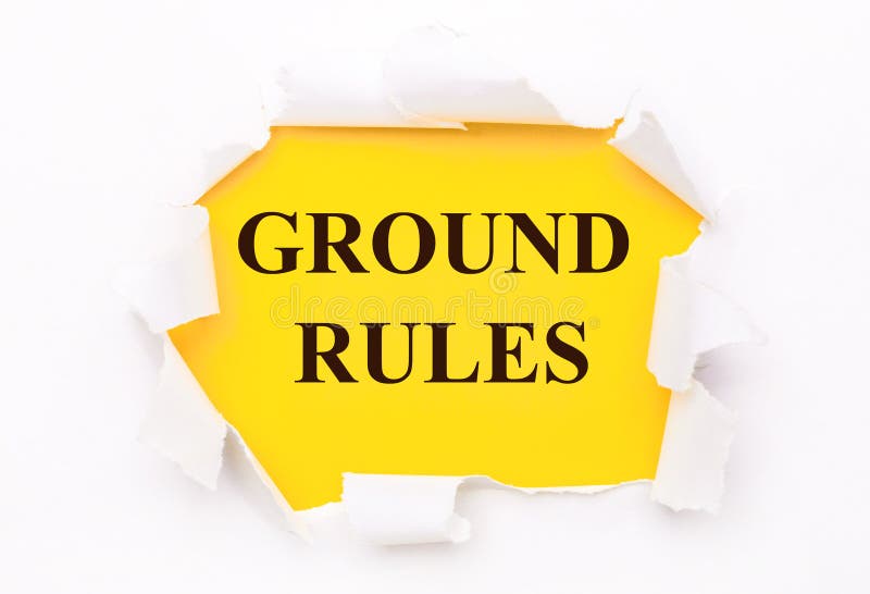 Notebook Written with Text GROUND RULES Over Wooden Background Stock ...