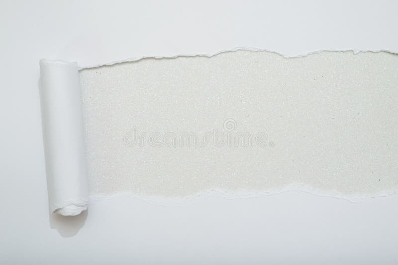 Torn White Paper Revealing a White Glitter Background Stock Image ...