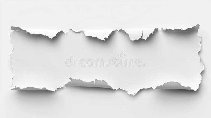 Torn White Paper Ripped Edge Blank Space Texture Background Stock ...