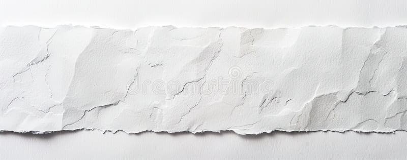 A Torn White Paper on a White Surface in a Monochrome Landscape Stock ...