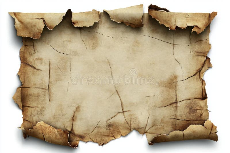 Torn and Worn Old Parchment Paper - Blank and Ready for Your Message ...