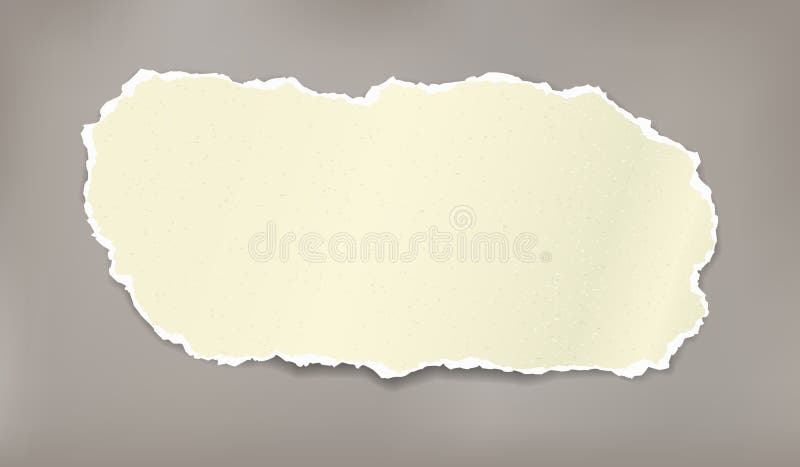 Torn Yellow Note, Notebook Grainy Paper Piece is on Dark Grey ...