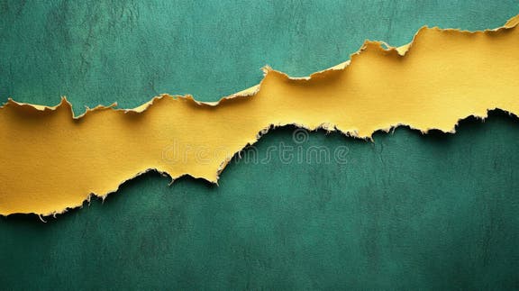 Torn Yellow and Teal Paper Texture Background Stock Illustration ...