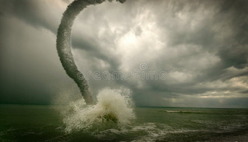 Tornade Au-dessus De L'océan Image stock - Image du océan, réel: 58271735