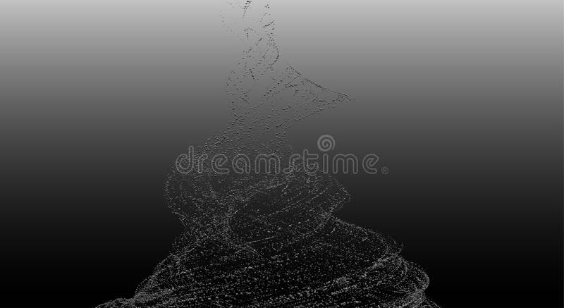 Tornado, Abstract Digital Swirl. Futuristic Particle Wave. Rotating ...