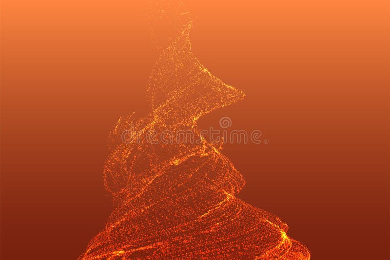 Tornado, Abstract Digital Swirl. Futuristic Particle Wave. Rotating ...