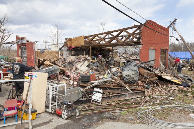 Tornado Aftermath in Henryville, Indiana Editorial Photography - Image ...