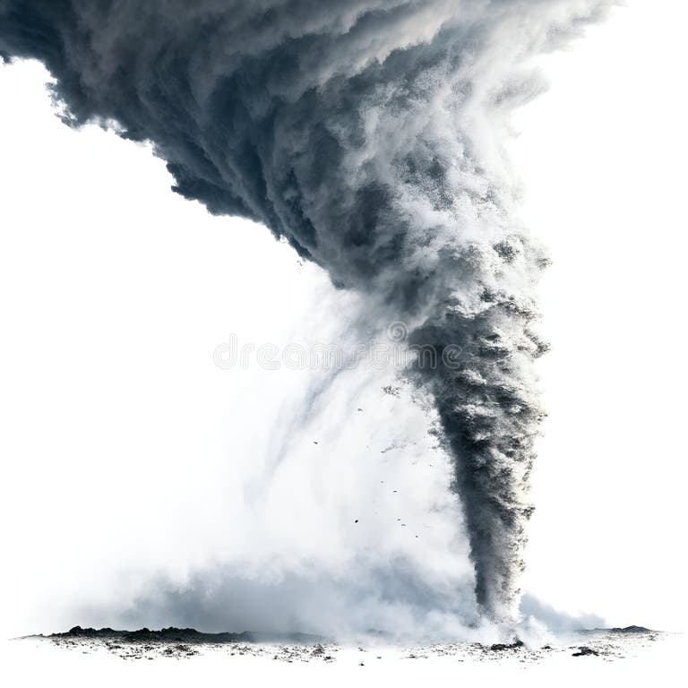 Tornado Backdrop Whirlwind Isolated on White Background Stock ...