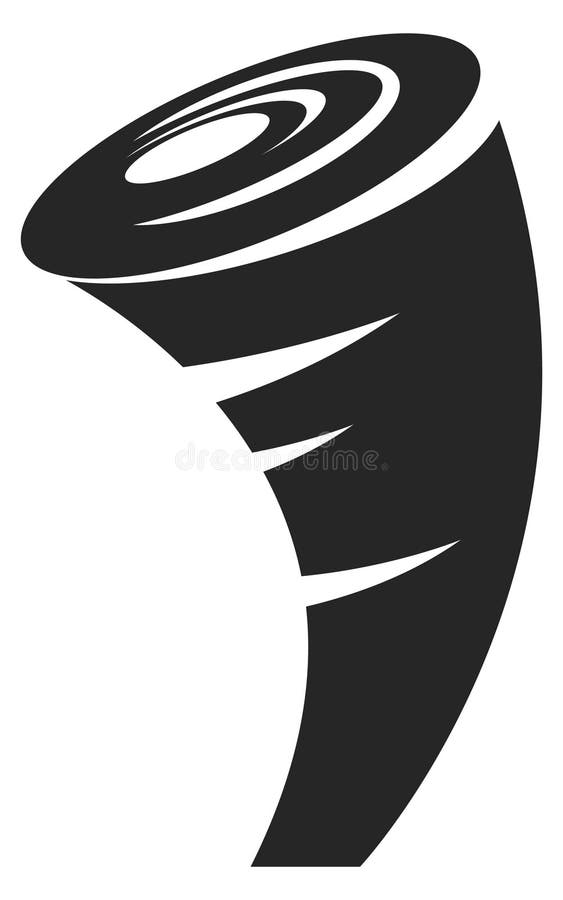 Tornado Black Icon. Storm Wind Catastrophe Symbol Stock Vector ...
