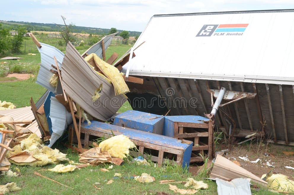 Tornado Damage from Spring Thunder Storms Stock Image - Image of broken ...