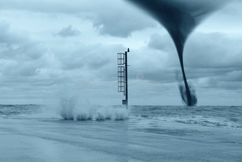 Tornado en el mar imagen de archivo. Imagen de aislado - 18806077