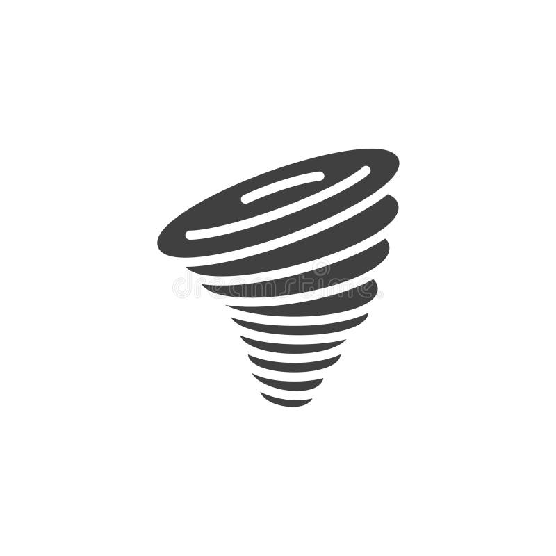 Tornado funnel vector icon stock vector. Illustration of pictogram ...
