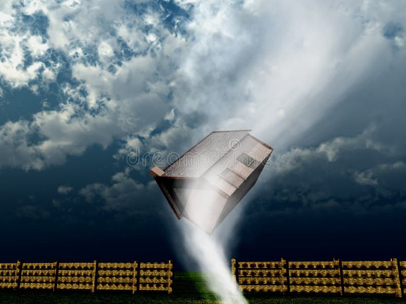Tornado House 5 stock image. Image of residence, cloud - 2438845