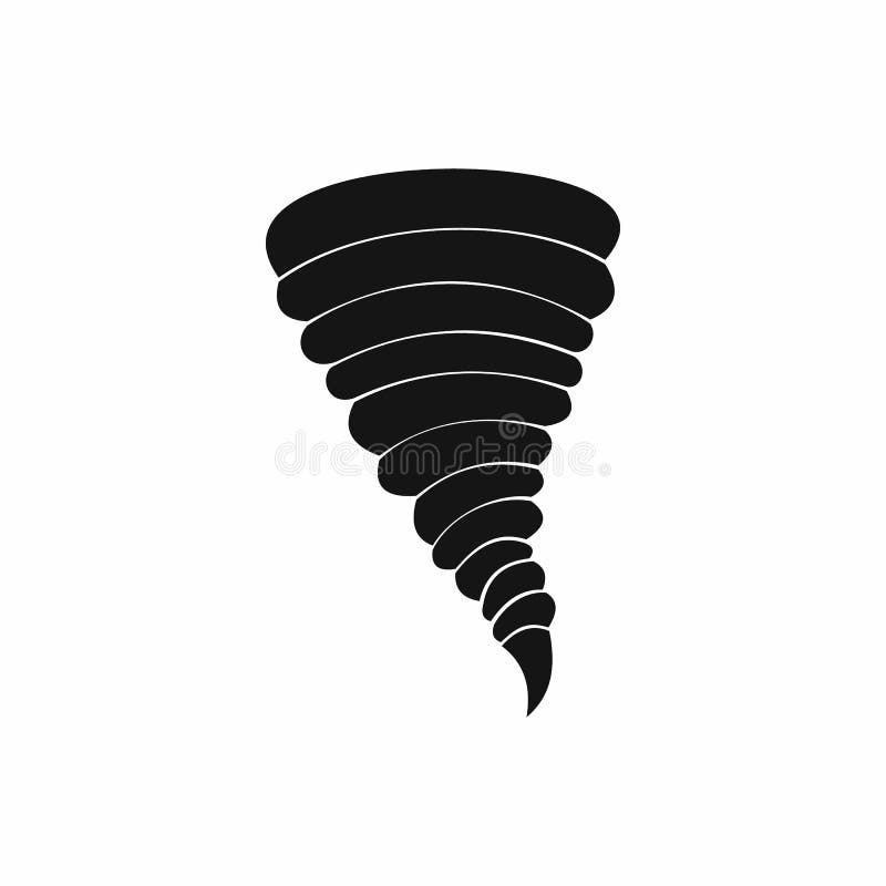 Tornado icon, simple style stock illustration. Illustration of climate ...