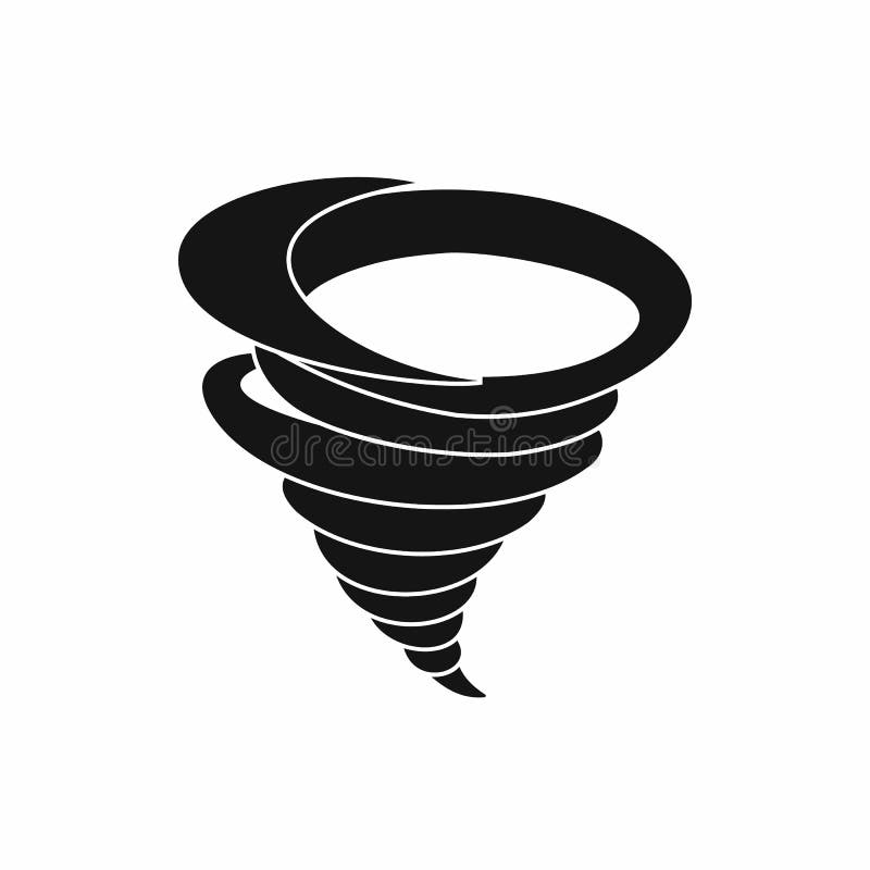 Tornado Icon in Simple Style Stock Vector - Illustration of dangerous ...