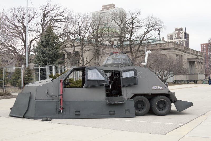 Tornado Intercept Vehicle (TIV) Editorial Photo - Image of downtown ...