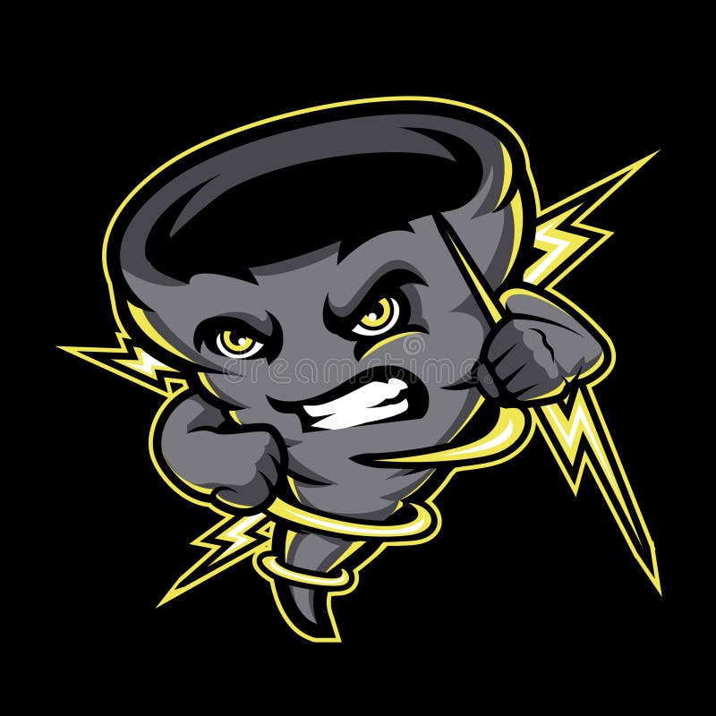 Tornado Mascot Logo Design Vector with Modern Illustration Concept ...