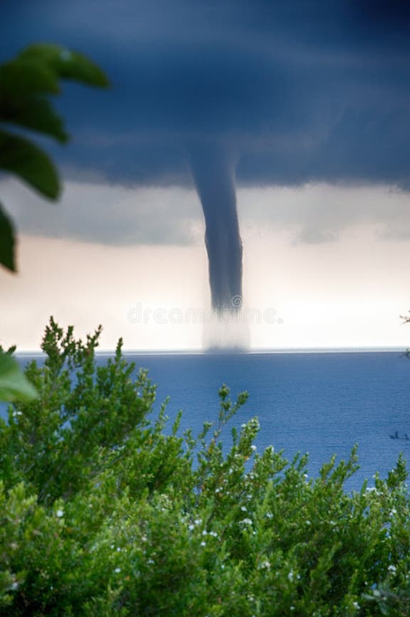 Tornado over the sea stock image. Image of landscape - 42951875