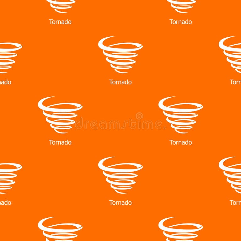 Tornado Pattern Vector Orange Stock Vector - Illustration of disaster ...