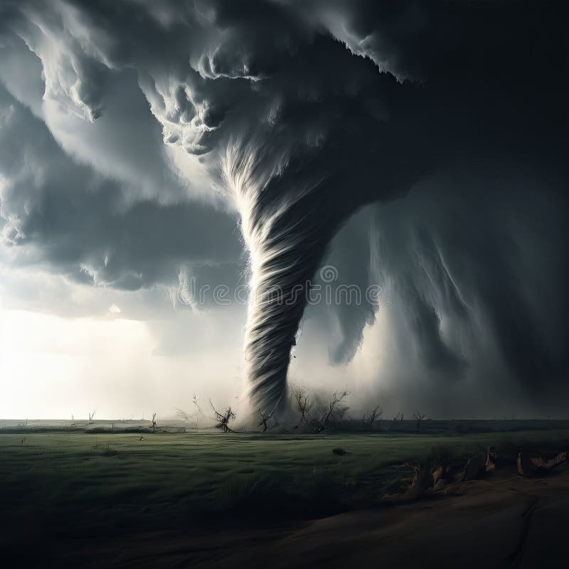 Tornado a Rapidly Rotating Column of Air that Extends from a Th Stock ...