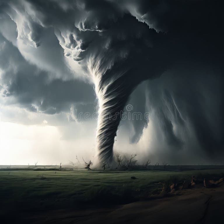 Tornado a Rapidly Rotating Column of Air that Extends from a Th Stock ...