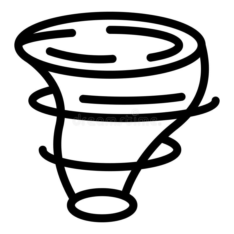 Tornado Rotating and Destroying with Strong Wind Flow Stock Vector ...