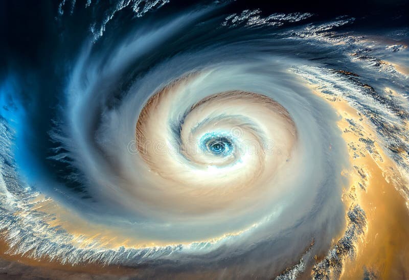 Tornado Seen from Space. AI Generated Stock Image - Image of earth ...