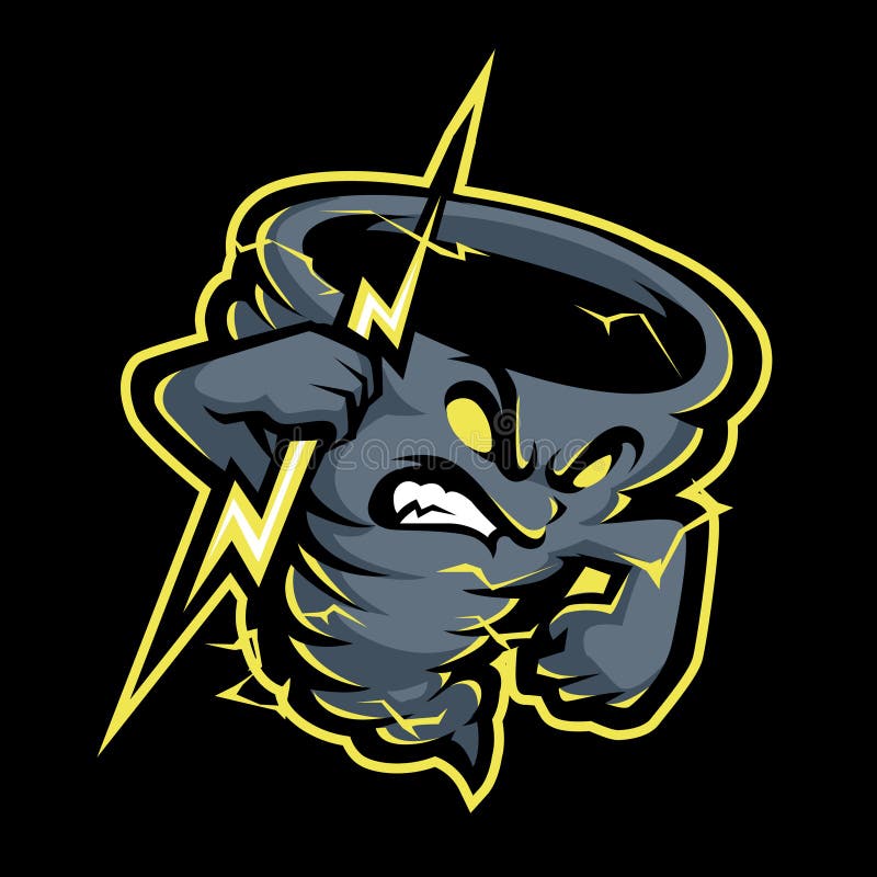 Tornado Storm Mascot Logo Concept Design Stock Illustration ...