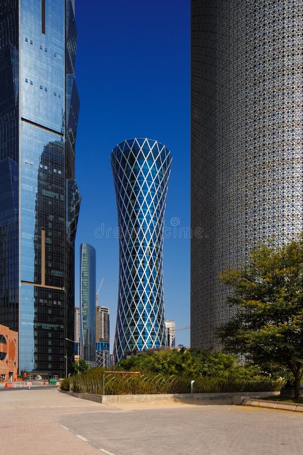 Tornado Tower in Doha, Qatar Editorial Photography - Image of tornado ...