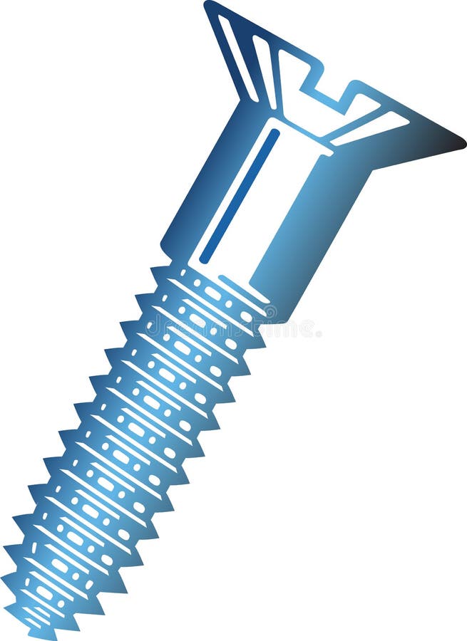 Tornillo en vector ilustración del vector. Ilustración de inoxidable ...