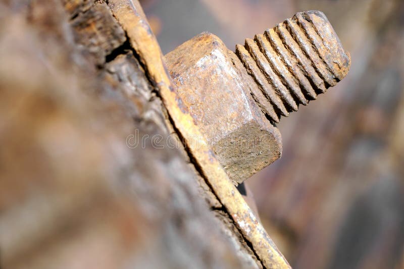 Perno-tuerca Oxidado Con La Estructura Del Metal Imagen de archivo ...