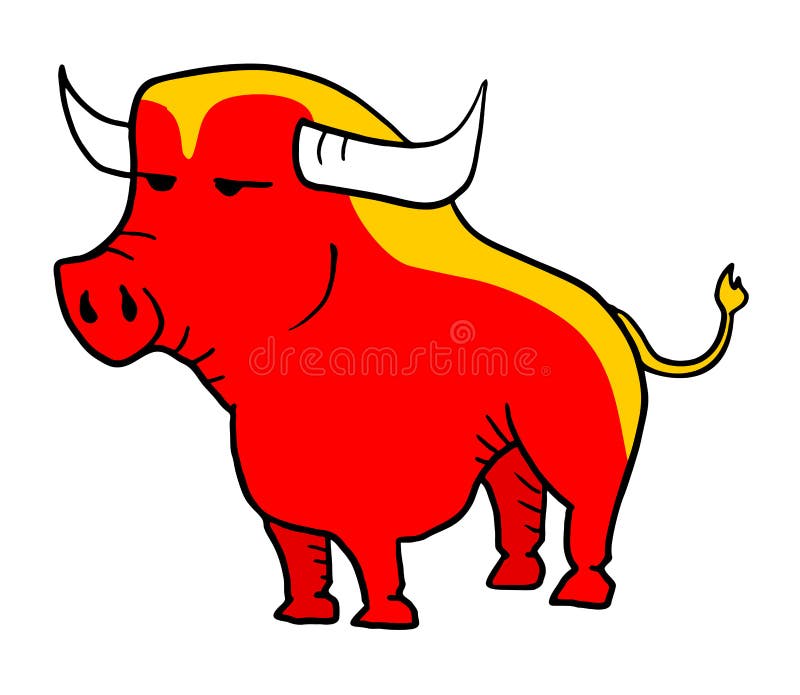 Toro español ilustración del vector. Ilustración de wallpaper - 53919523