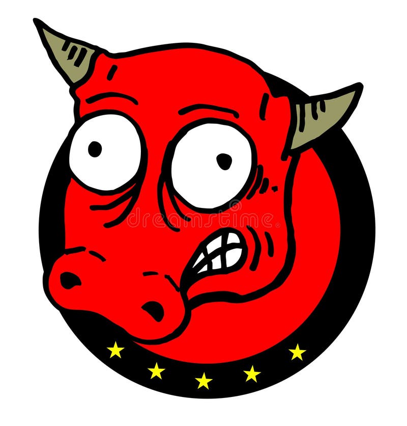 Toro loco ilustración del vector. Ilustración de animal - 21996683