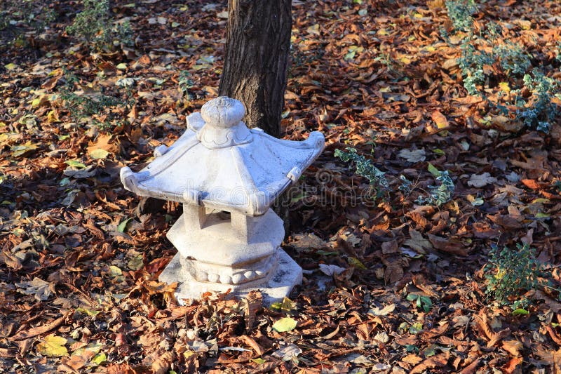 Toro - Traditional Japanese Lamp Made from Stone in Park Stock Photo ...