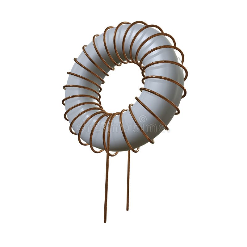Toroidal Coil Inductor stock illustration. Illustration of component ...