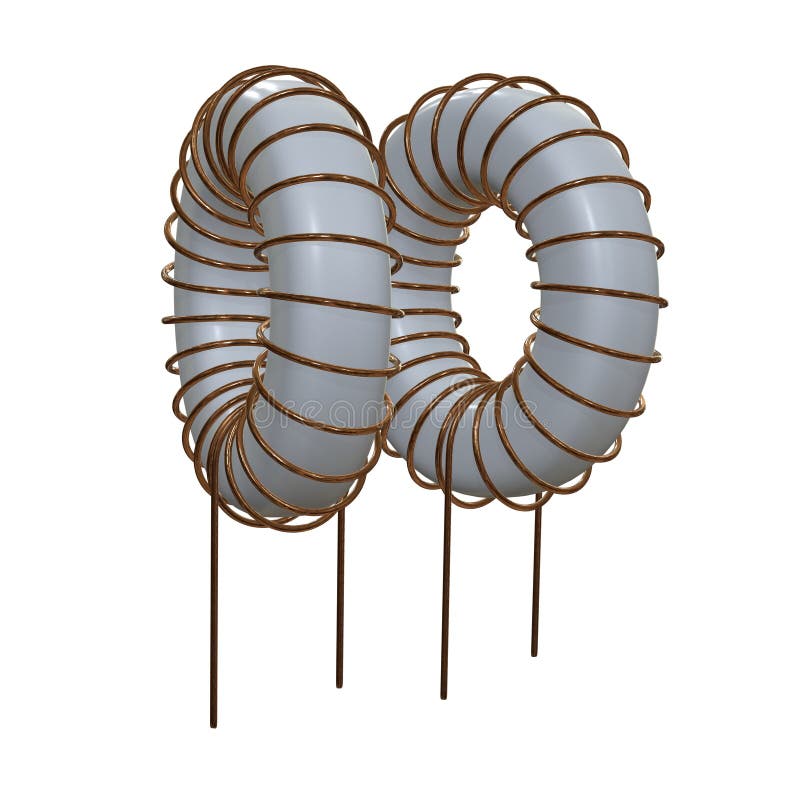 Toroidal Coil Inductor stock illustration. Illustration of equipment ...